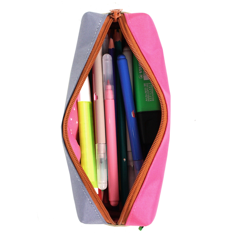 Federmappe Tann's fuchsia und grau mit Name | Personalisierte Mäppchen