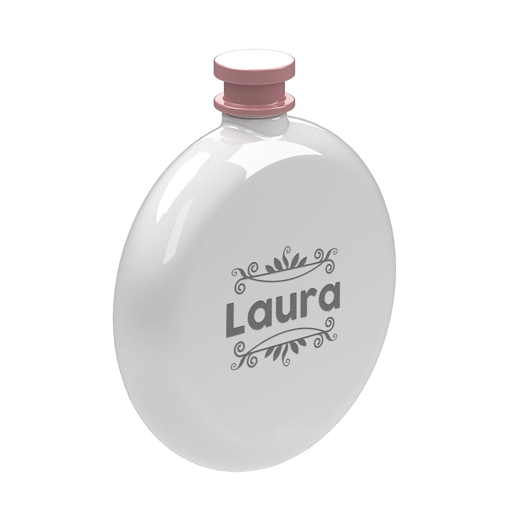 Personalisierter runder Flachmann | Geschenke Freizeit und Praktisches